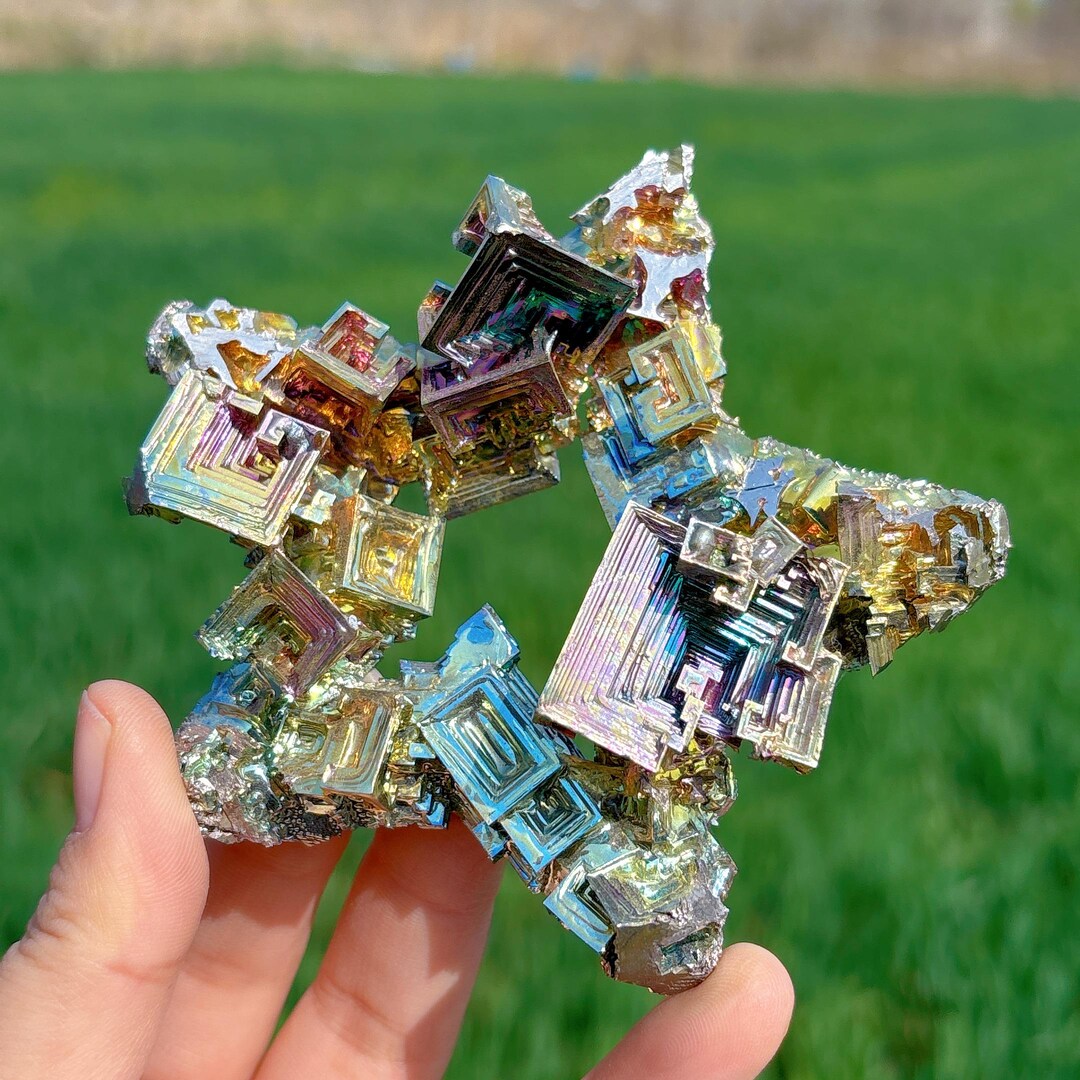 Titanium Rainbow Bismuth Ore Star,quartz Crystal Star,mineral Specimen ...
