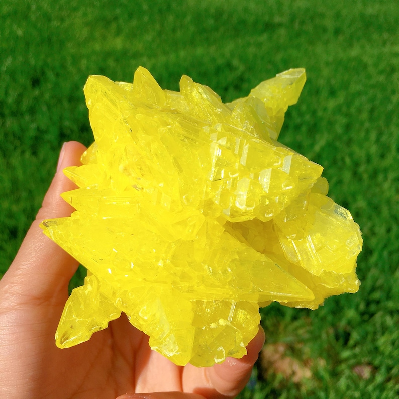 Native Sulfur Specimens Cluster,yellow Native Sulfur,crystal Gifts ...