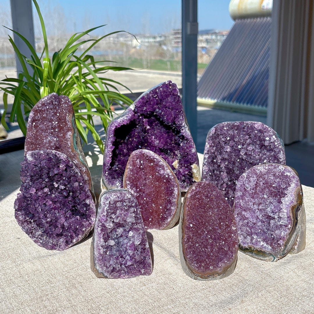 2.6LB Natural Amethyst Geode,amethyst Cluster,raw Amethyst Quartz Rock ...