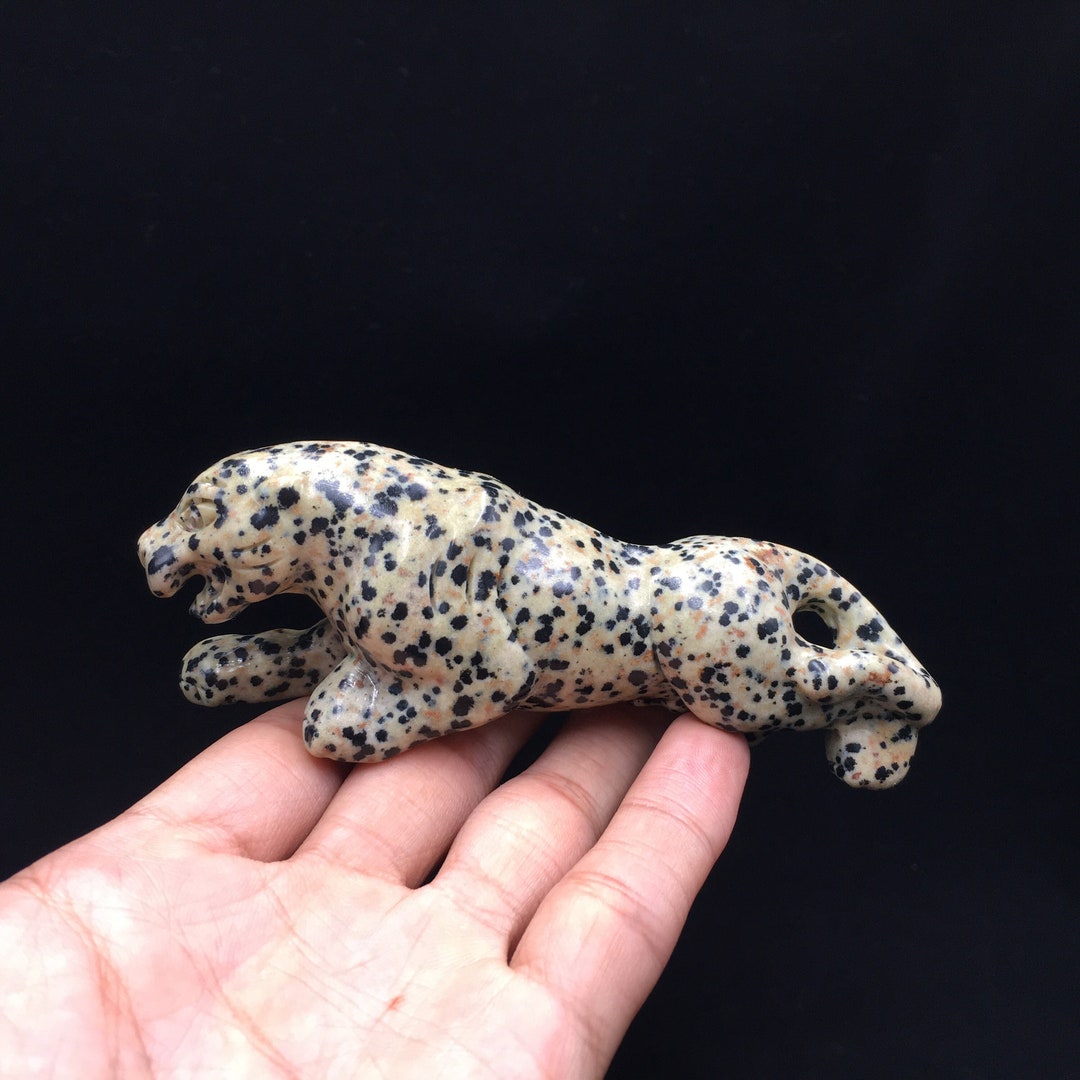 3" Natural Dalmatian Jasper Leopard,quartz Leopard,crystal Leopard ...