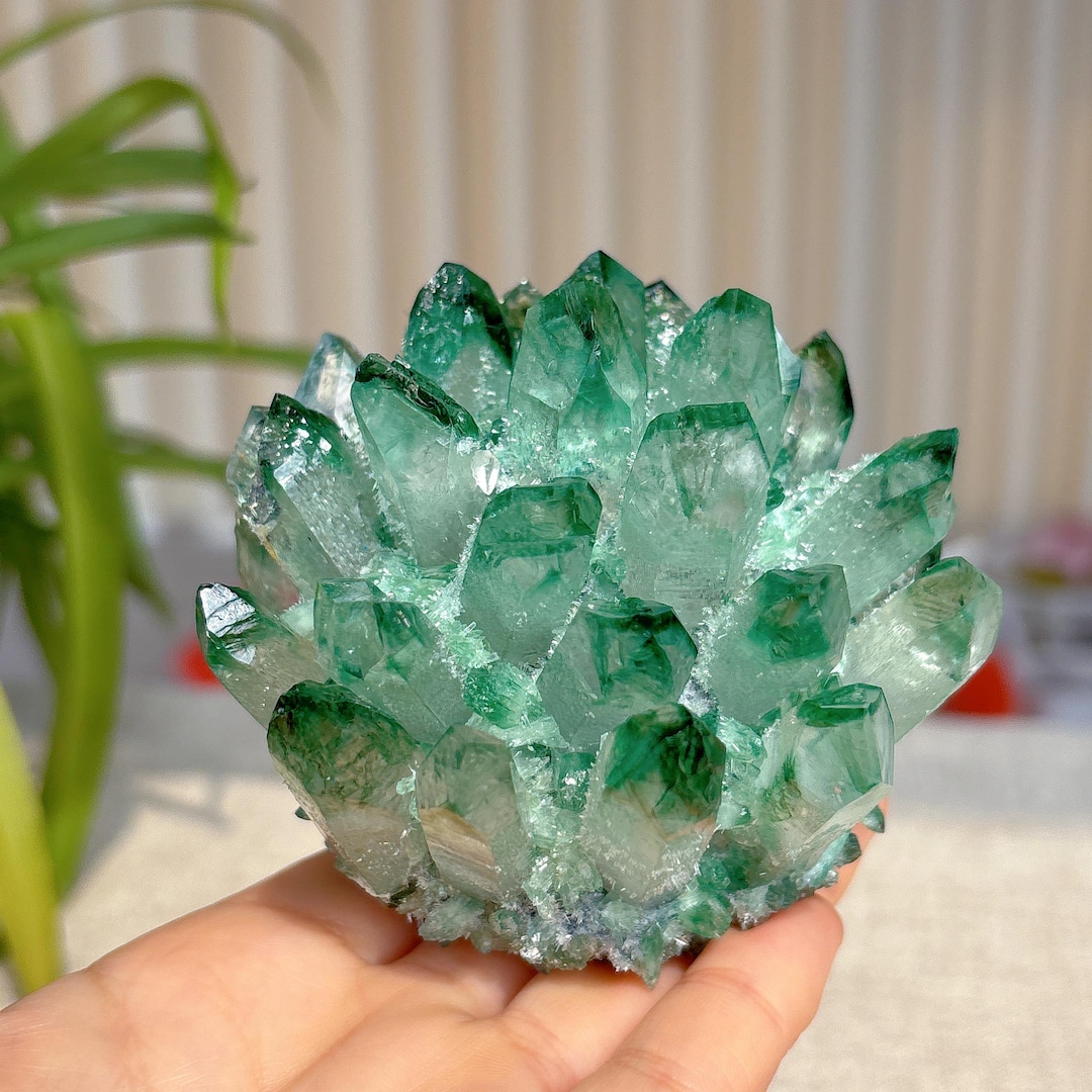 Green Crystal Quartz Cluster,quartz Crystal Cluster,crystal Vug,crystal ...