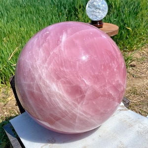 244.2LB Natural Rose Quartz Sphere,large Crystal Ball,huge Quartz Ball ...
