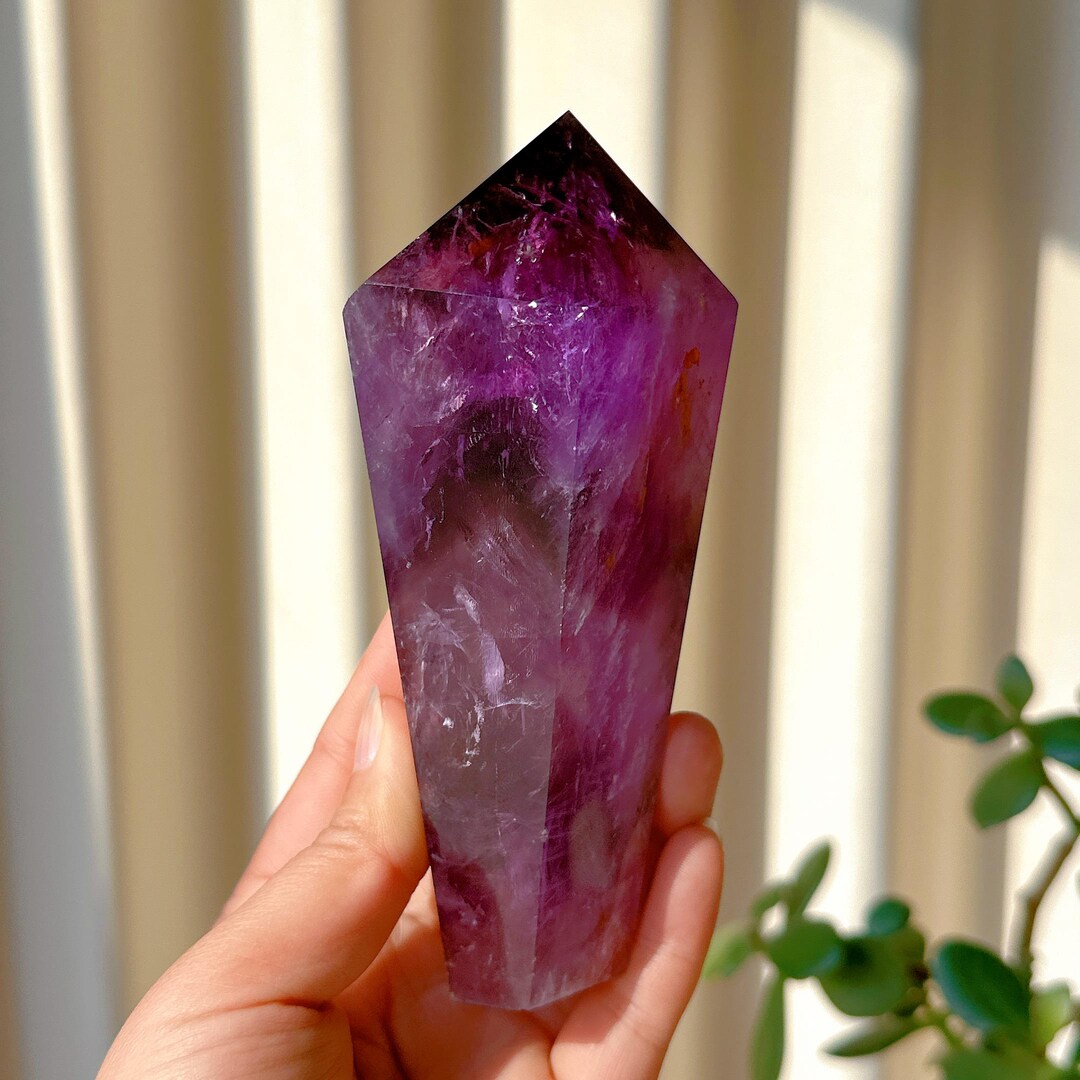 Phantom Amethyst Dragon Tooth Root Scepter,amethyst Scepter Bahia ...