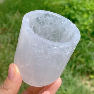 Hand Carved Natural Clear Quartz Cup,quartz Crystal Cup,home Decor ...