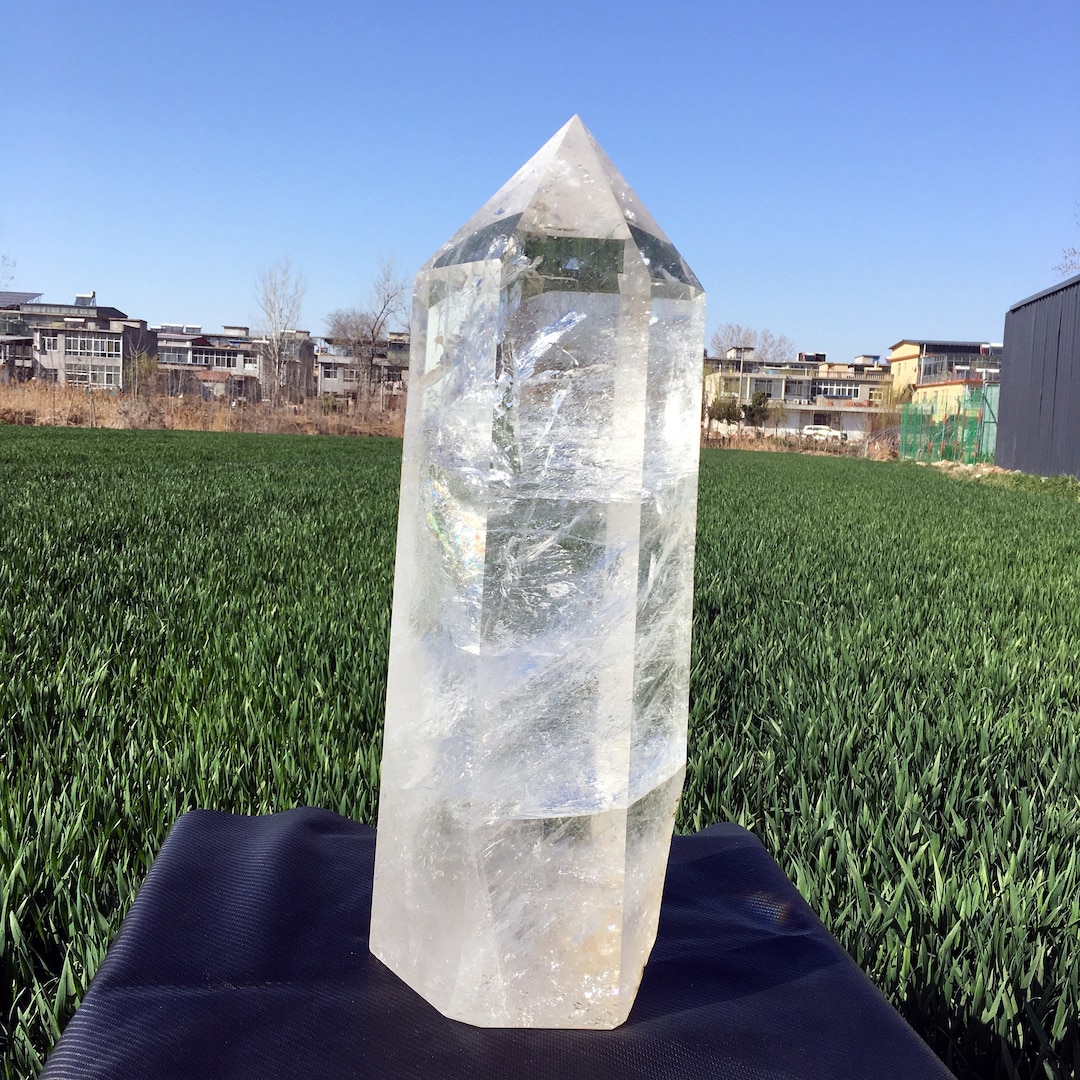 Natural Clear Quartz Obelisk,big Quartz Crystal Wand Piont,crystal ...
