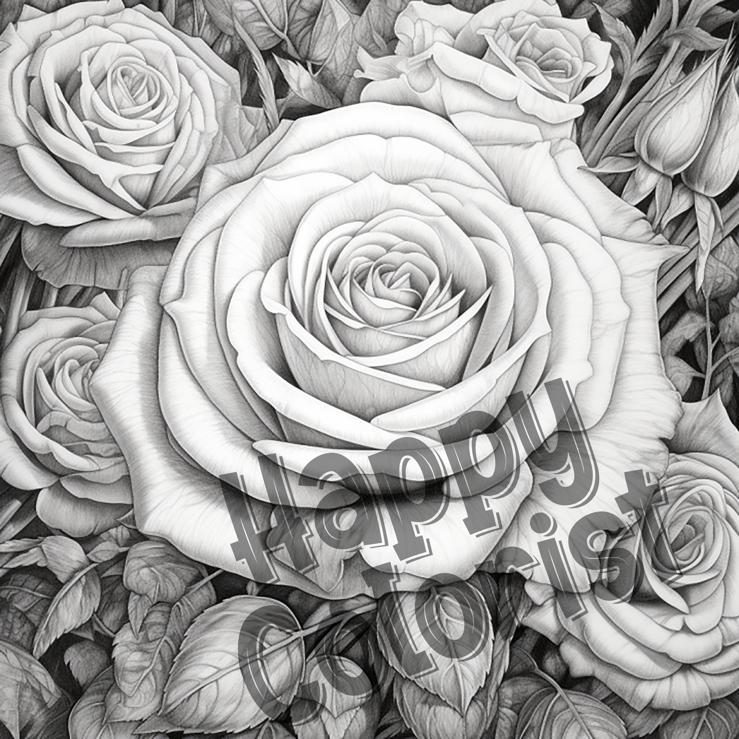 Roses Coloring Pages: Unleash Your Creativity With Our Beautiful, Hand ...