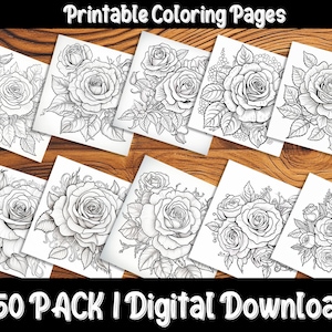 Roses Coloring Pages: Unleash Your Creativity With Our Beautiful, Hand ...