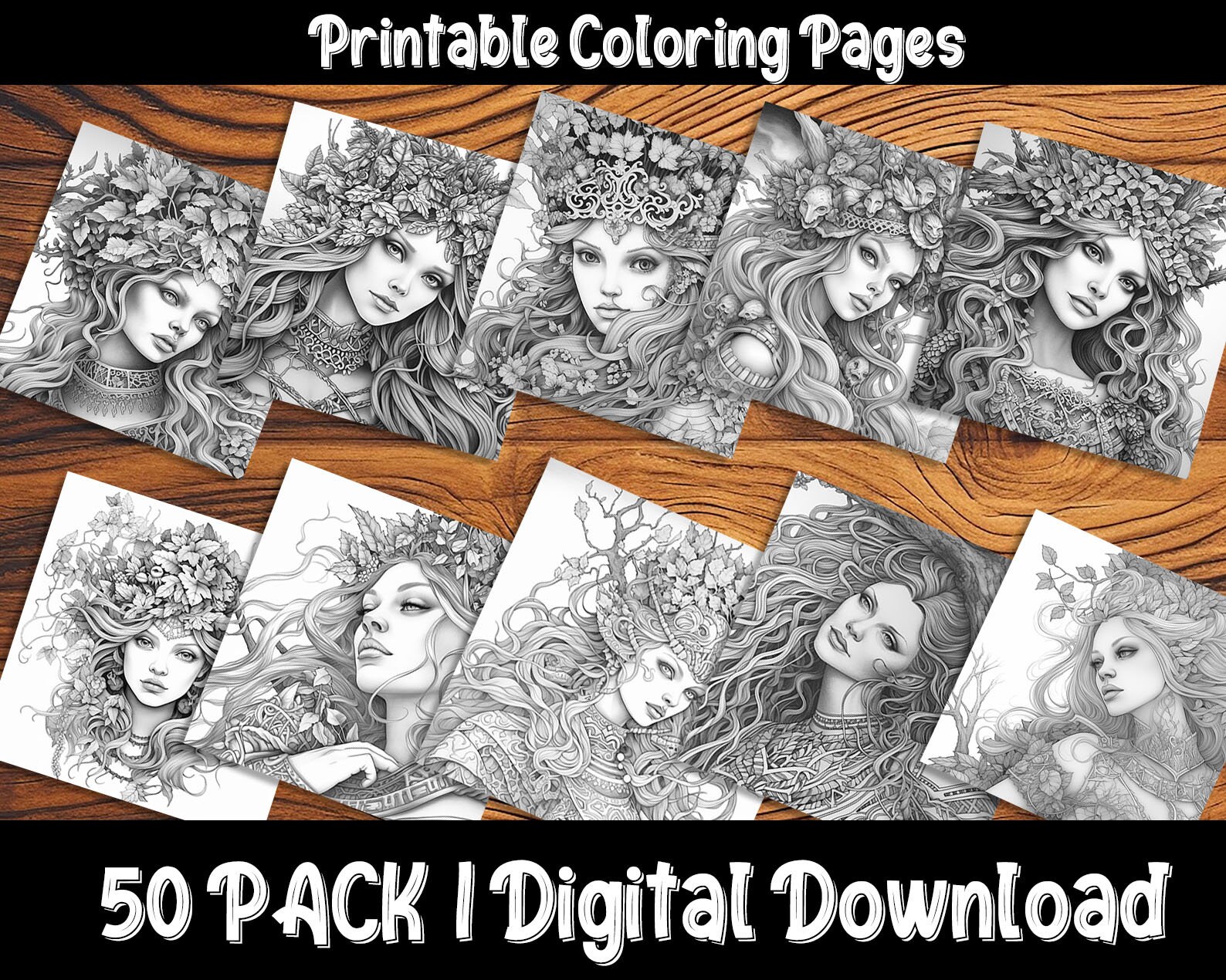 Enchanting Tree Spirit Coloring Pages: Mystical Forest Adventure for ...