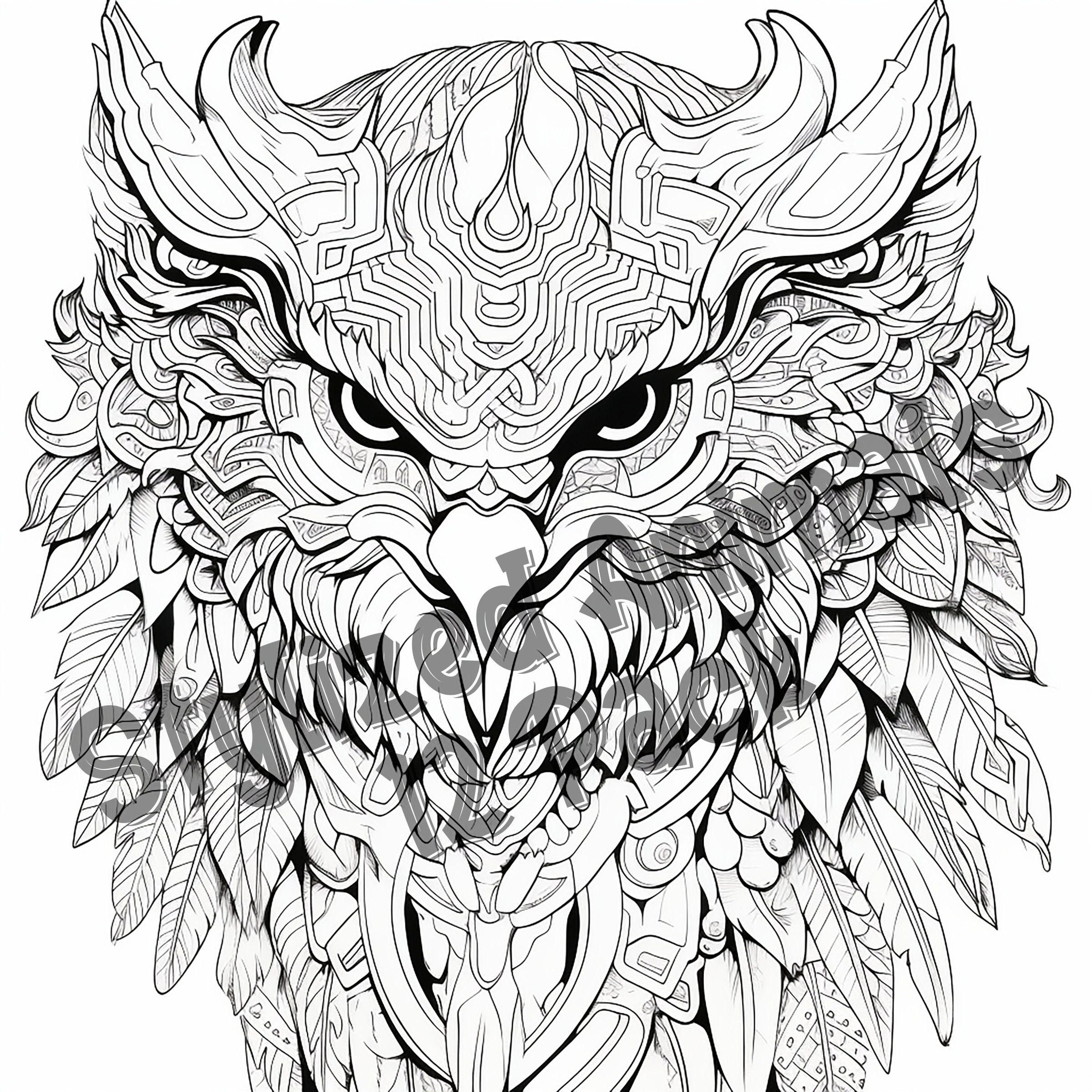 Artistic Animal Coloring Pages: Unique Stylized Creatures for ...