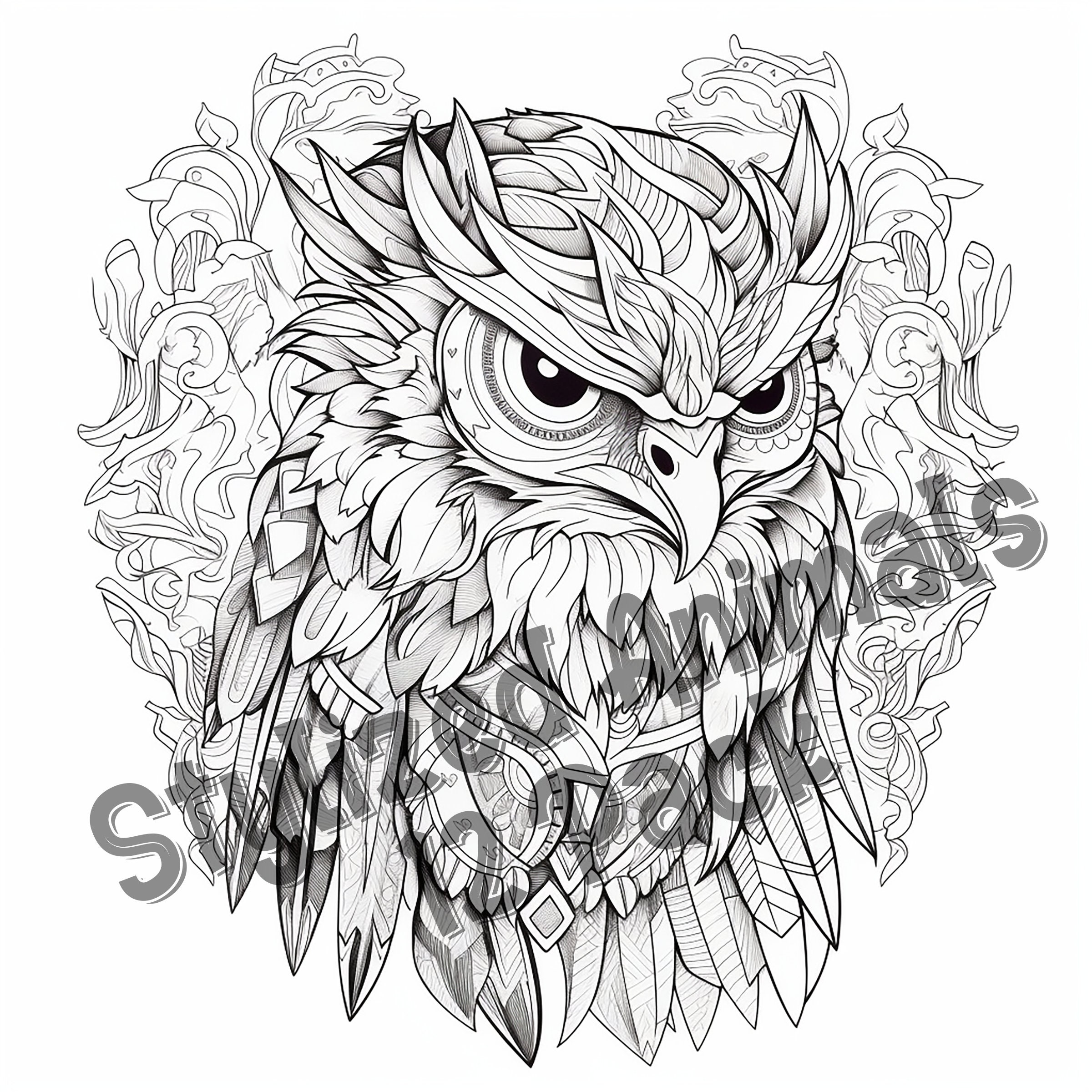 Artistic Animal Coloring Pages: Unique Stylized Creatures for ...