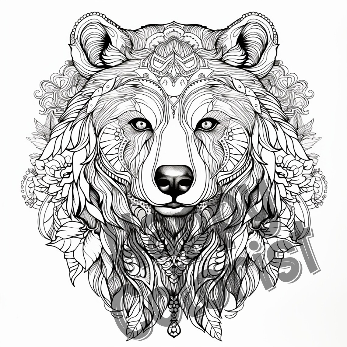 Adorable Bear Coloring Pages: Fun and Relaxing Activity for Kids and ...