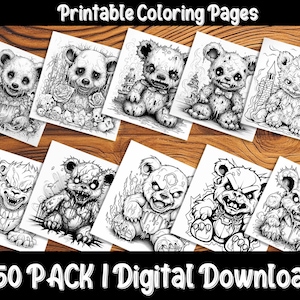 Creepy and Scary Teddy Bear Coloring Pages: Experience the Thrill With ...
