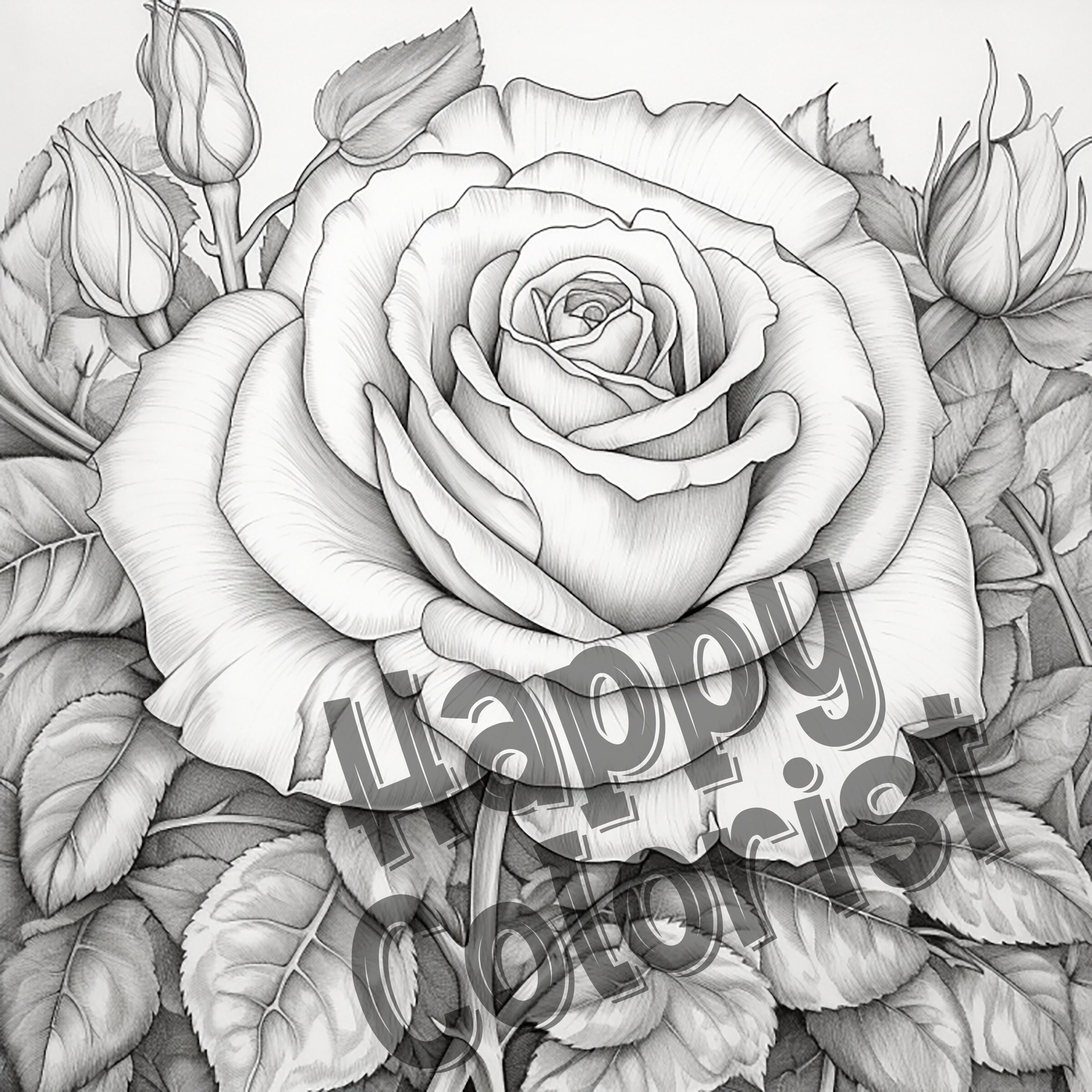 Roses Coloring Pages: Unleash Your Creativity With Our Beautiful, Hand ...