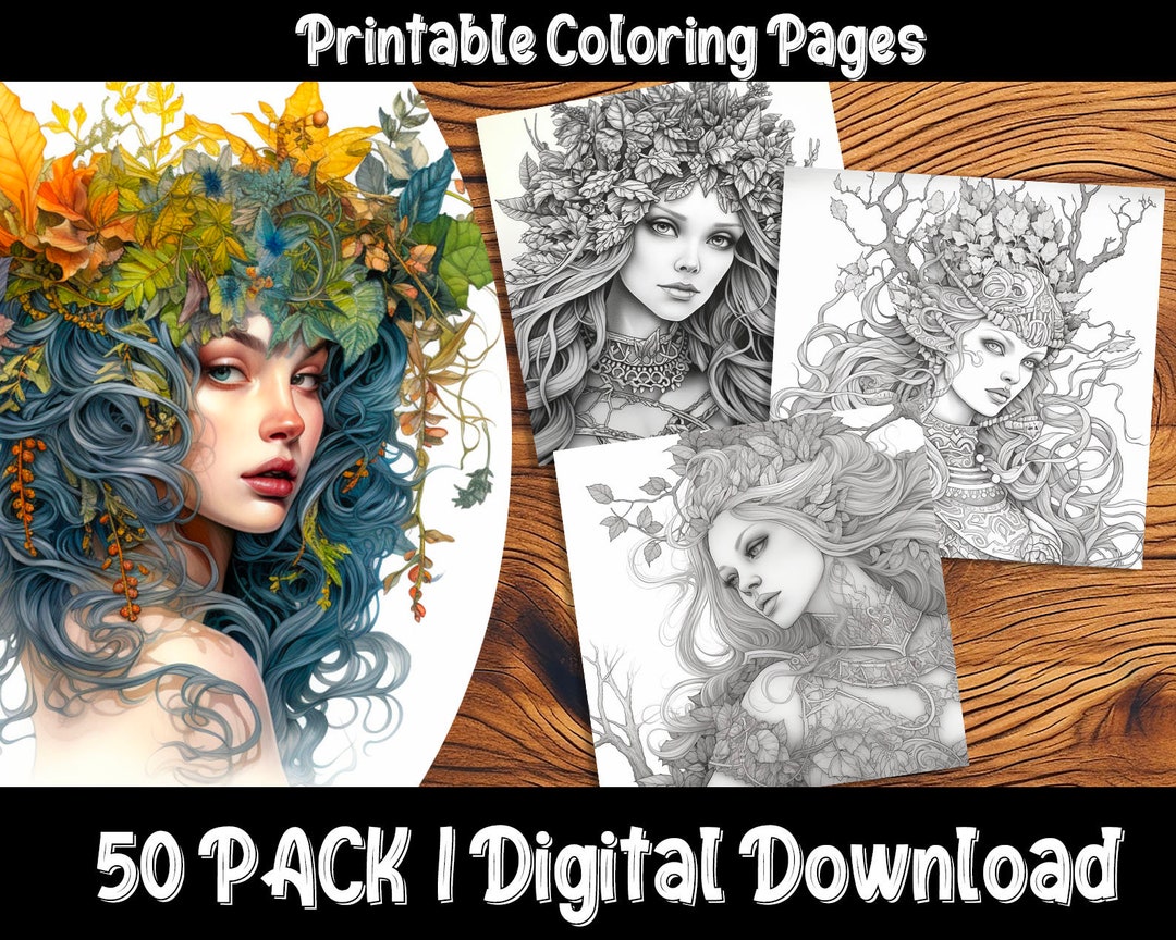 Enchanting Tree Spirit Coloring Pages: Mystical Forest Adventure for ...