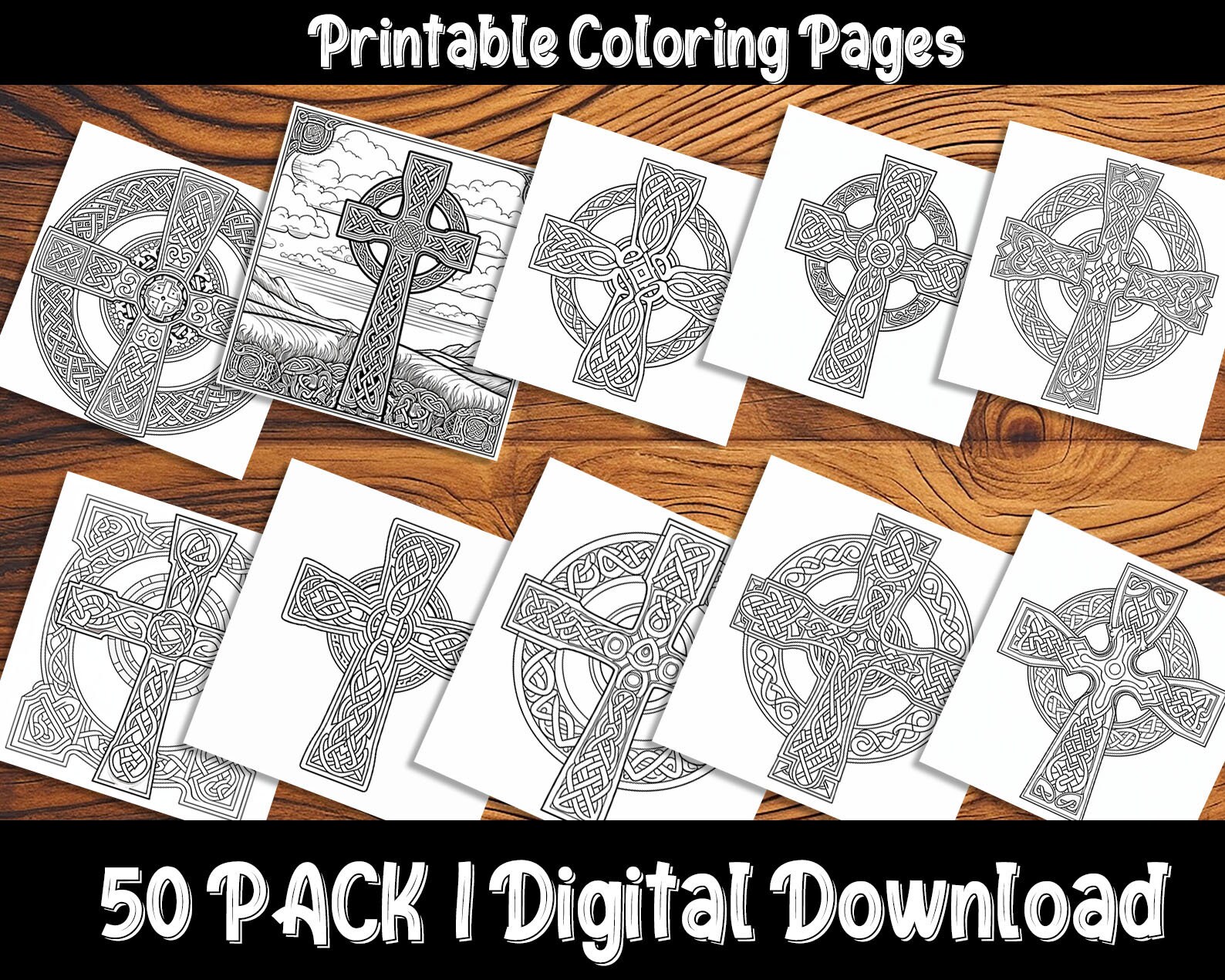 Celtic Cross Coloring Pages: Engaging and Relaxing Activity for All ...