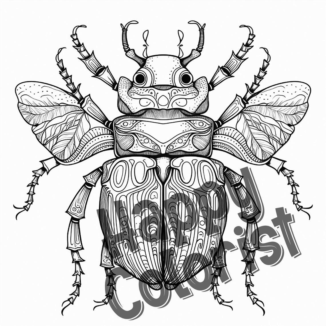 Beetle Coloring Pages: Engaging and Relaxing Activity for All Ages ...