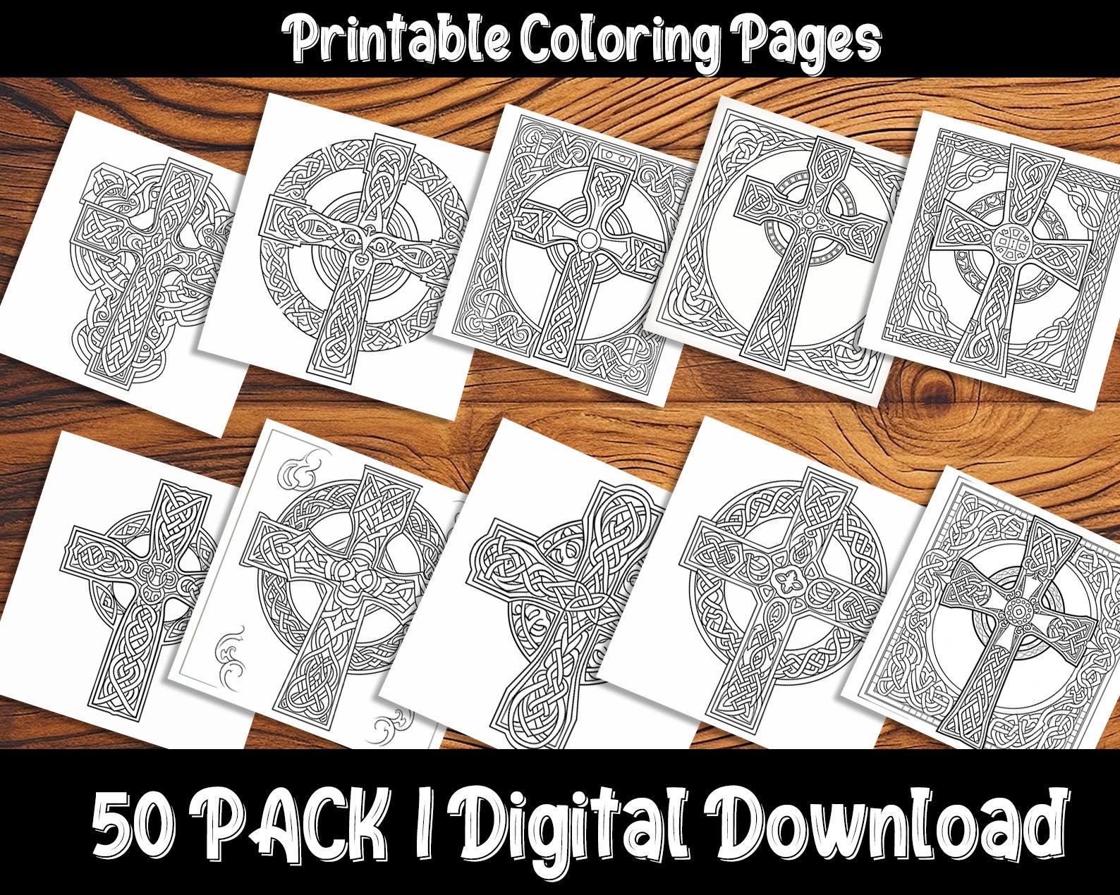 Celtic Cross Coloring Pages: Engaging and Relaxing Activity for All ...