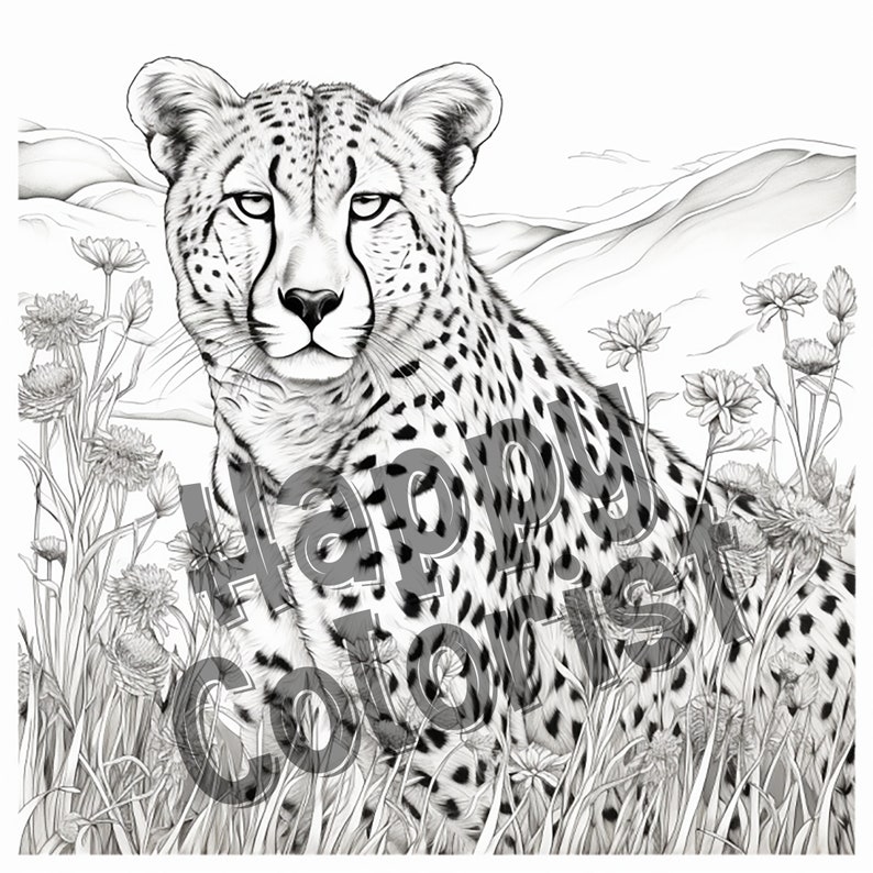 Cheetah Coloring Pages: Engaging and Relaxing Activity for All Ages ...