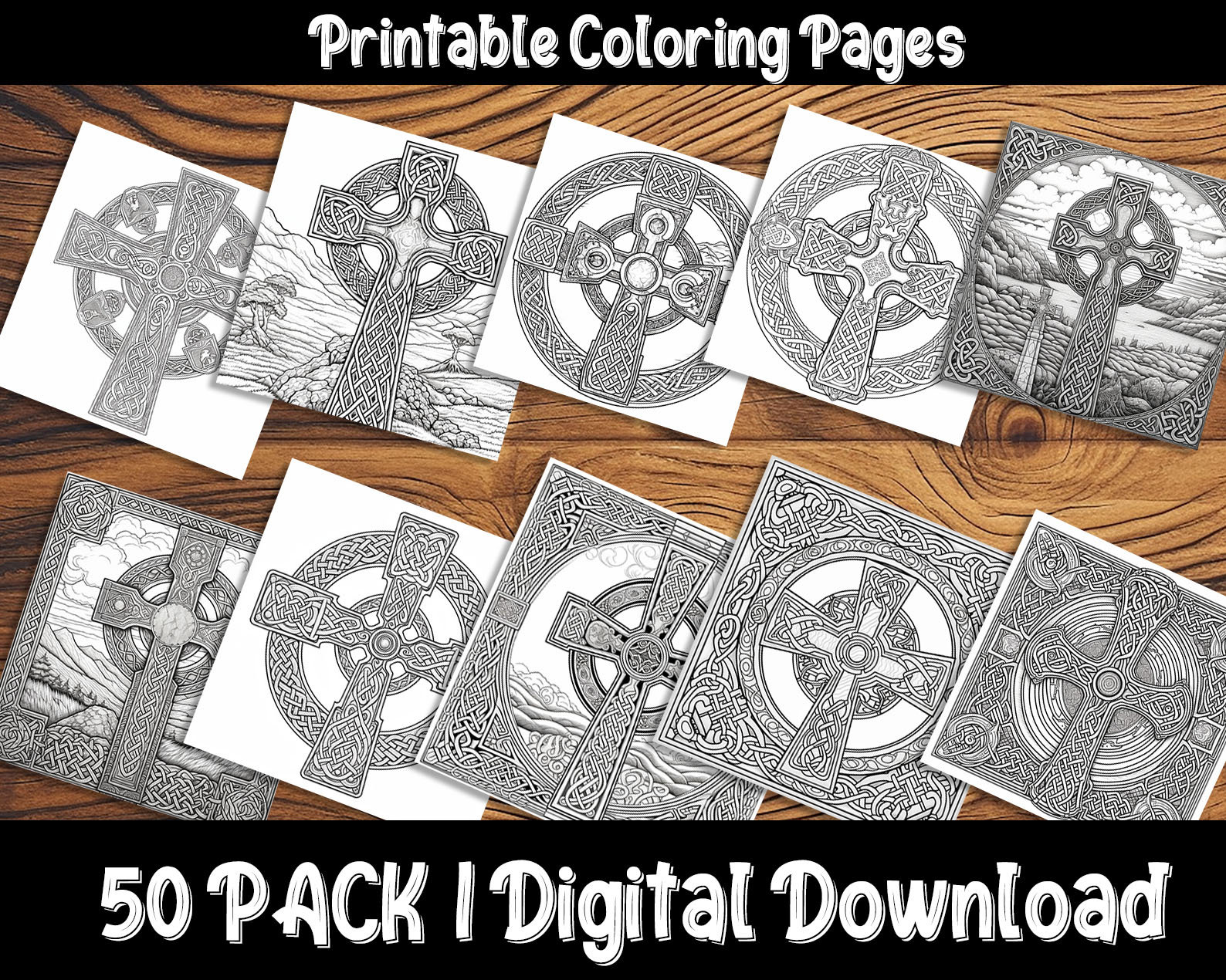 Celtic Cross Coloring Pages: Engaging and Relaxing Activity for All ...