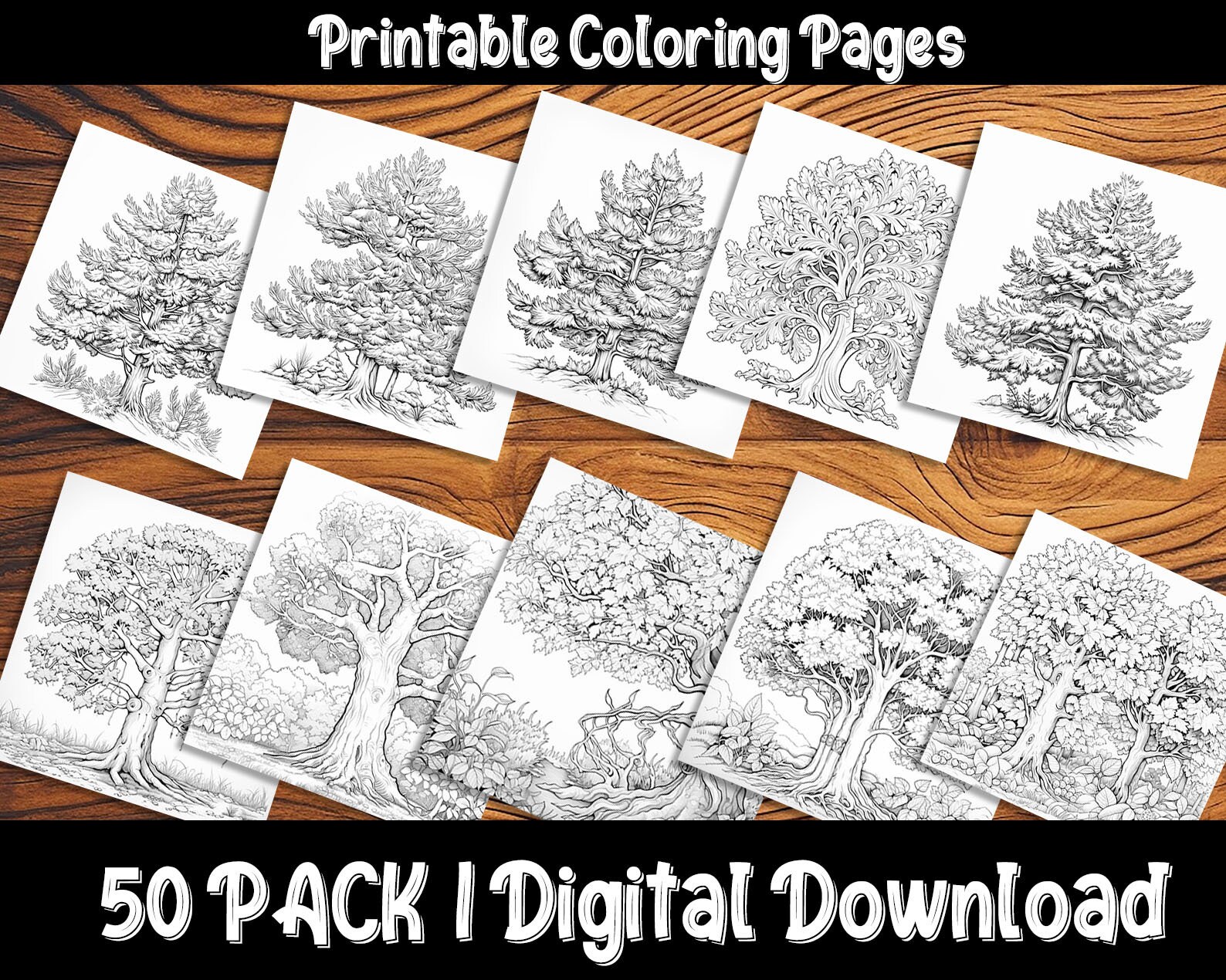 Trees Coloring Pages: Explore the Beauty of Nature With Our Fun and ...