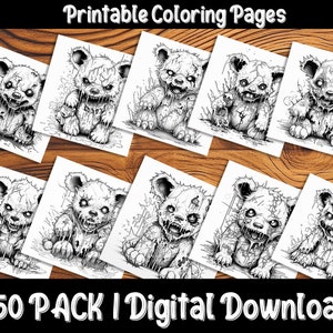 Creepy and Scary Teddy Bear Coloring Pages: Experience the Thrill With ...