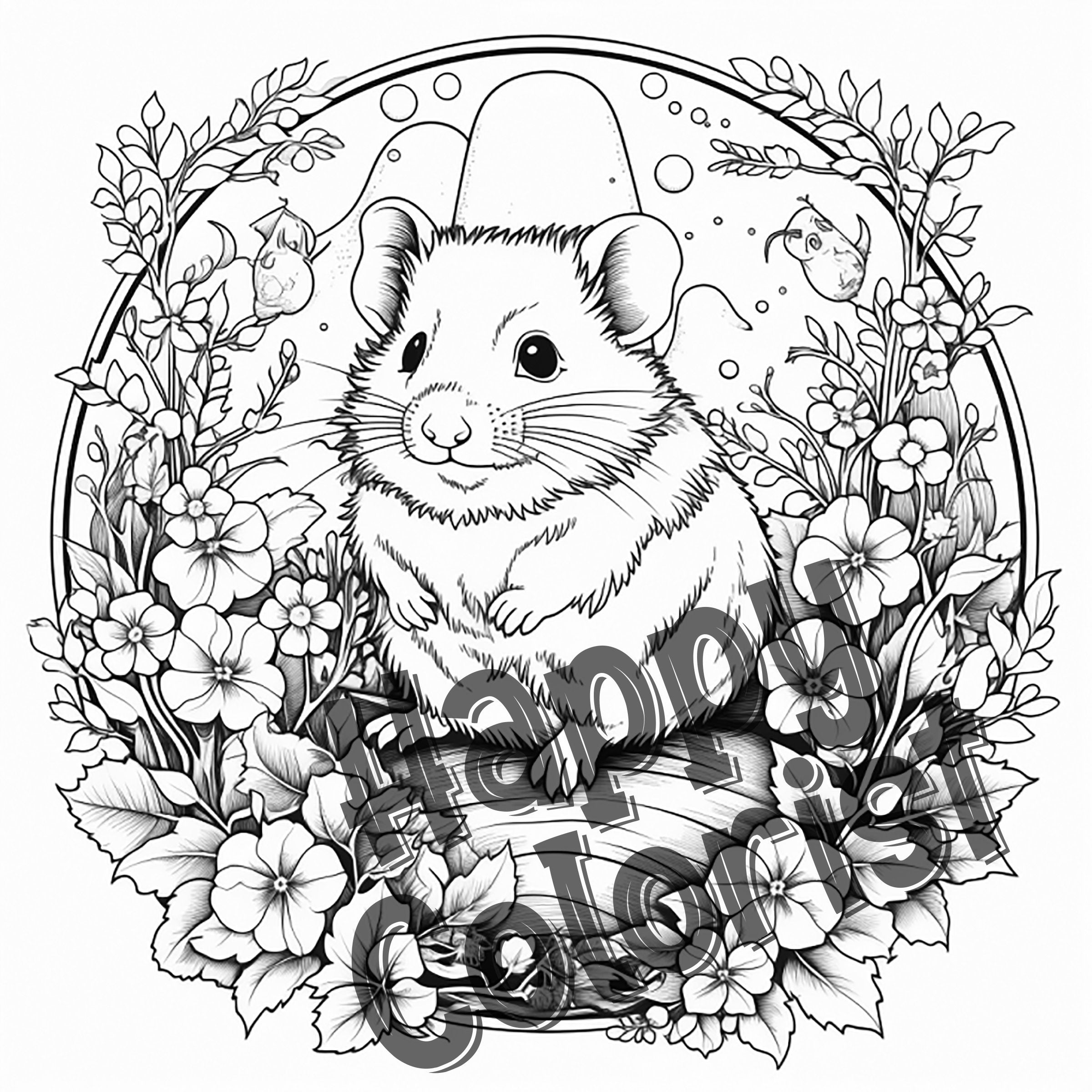 Hamster Coloring Pages: Dive Into the Cute World of Hamsters With Our ...