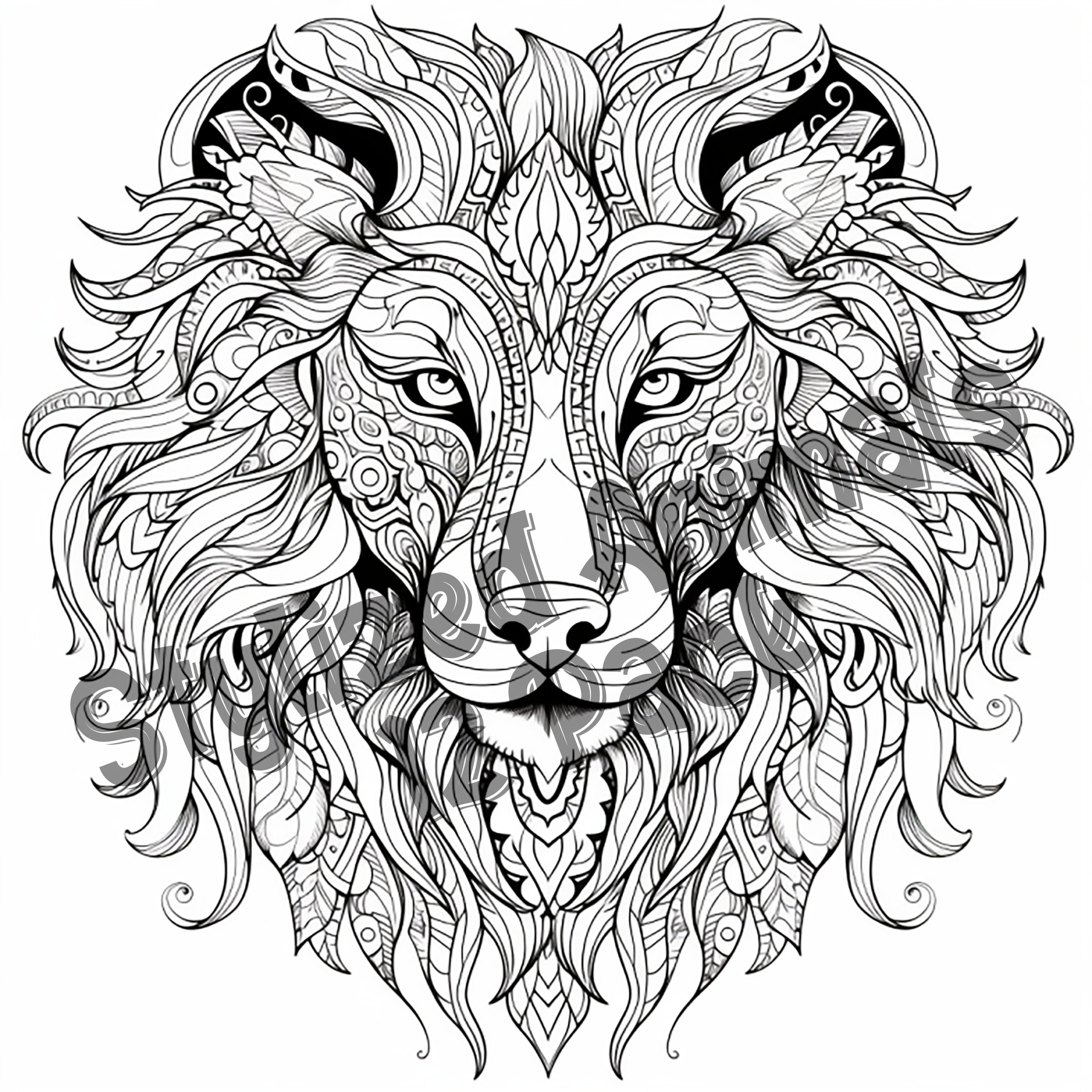 Artistic Animal Coloring Pages: Unique Stylized Creatures for ...