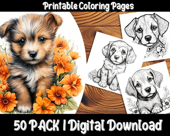 Cute Puppy Love Coloring Pages