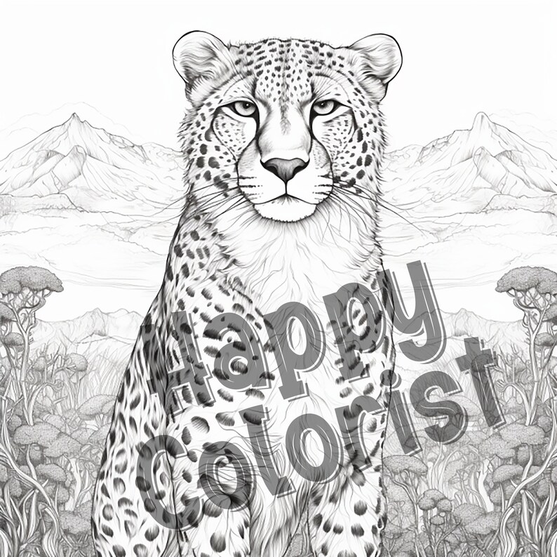 Cheetah Coloring Pages: Engaging and Relaxing Activity for All Ages ...