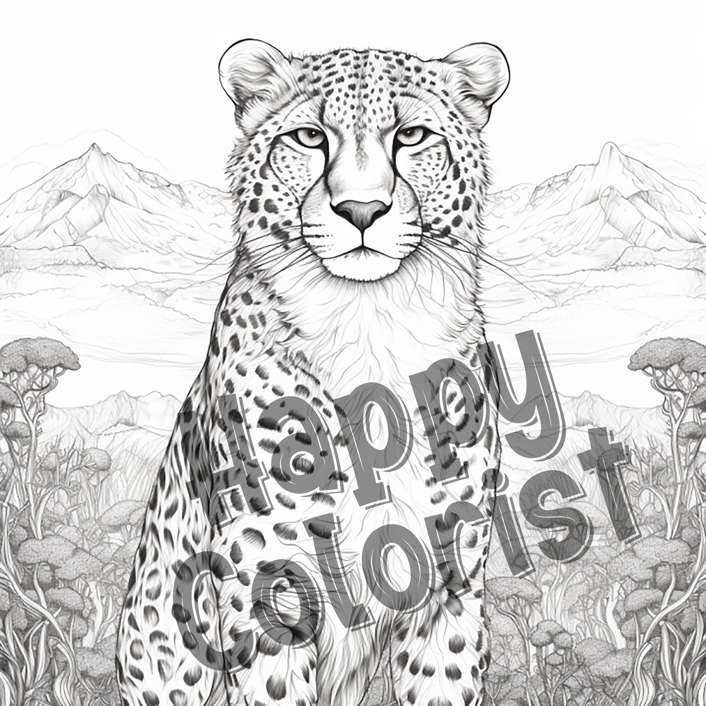 Cheetah Coloring Pages: Engaging and Relaxing Activity for All Ages ...