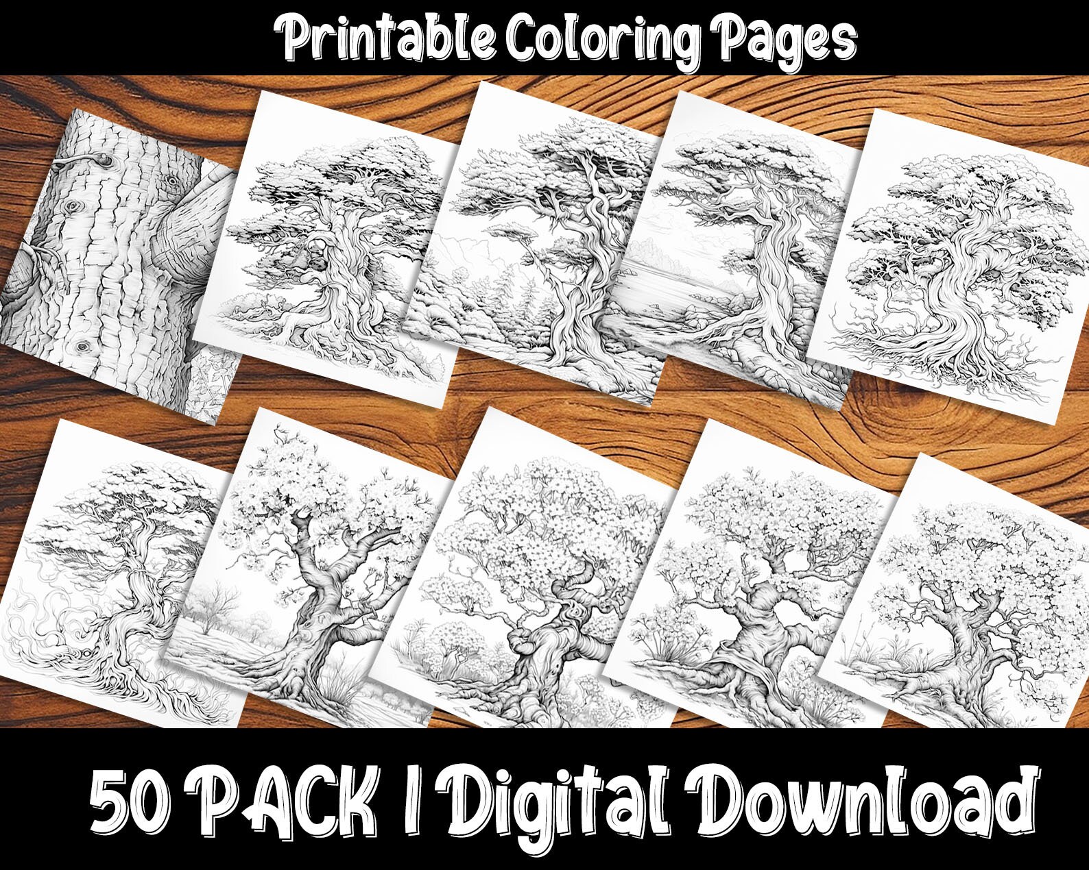 Trees Coloring Pages: Explore the Beauty of Nature With Our Fun and ...