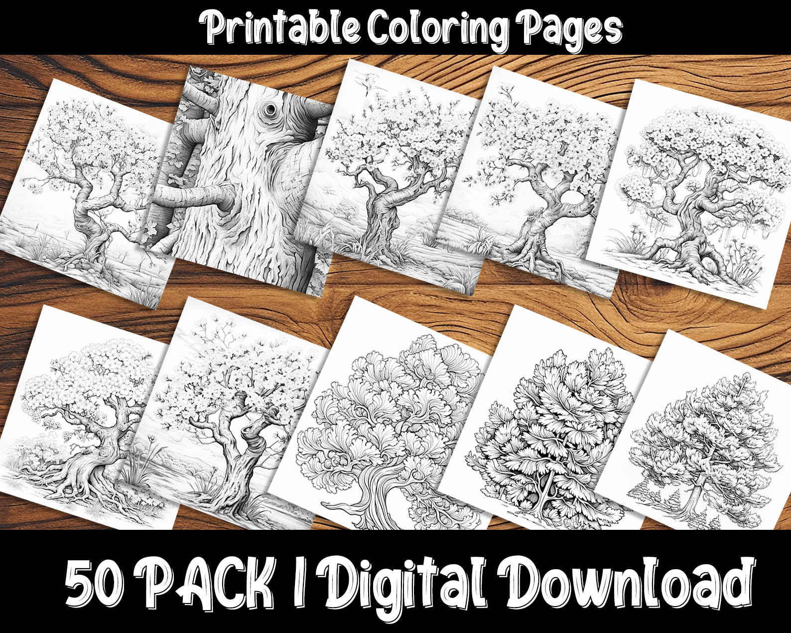 Trees Coloring Pages: Explore the Beauty of Nature With Our Fun and ...