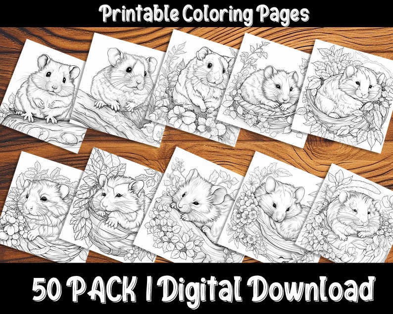 Hamster Coloring Pages: Dive Into the Cute World of Hamsters With Our ...