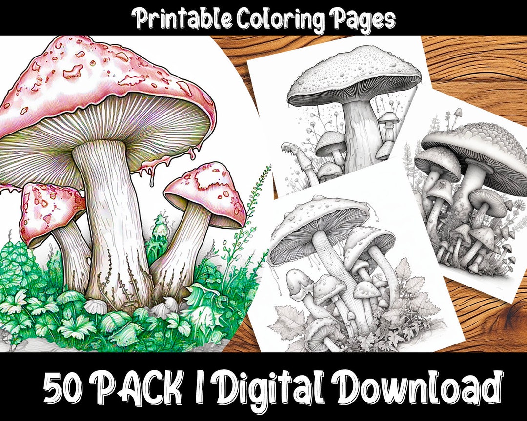 Enchanting Mushroom Coloring Pages: A Journey Through the Fungi Kingdom ...