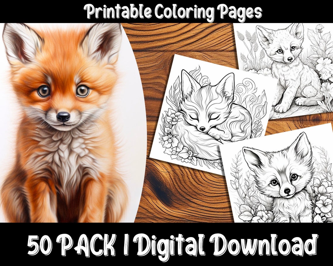 Baby Fox Coloring Pages: Discover the Charm of the Forest With Our ...