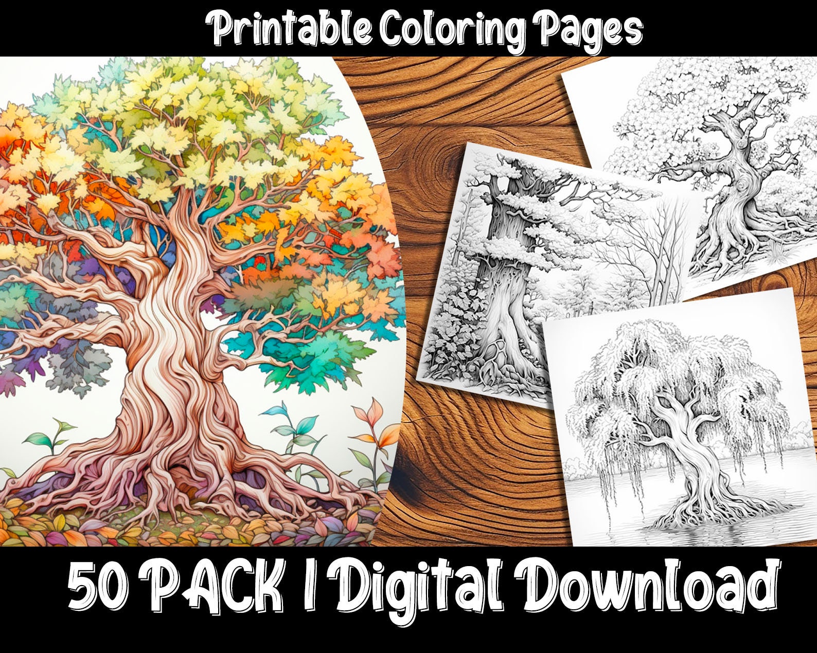 Trees Coloring Pages: Explore the Beauty of Nature With Our Fun and ...