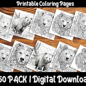 Adorable Bear Coloring Pages: Fun and Relaxing Activity for Kids and ...