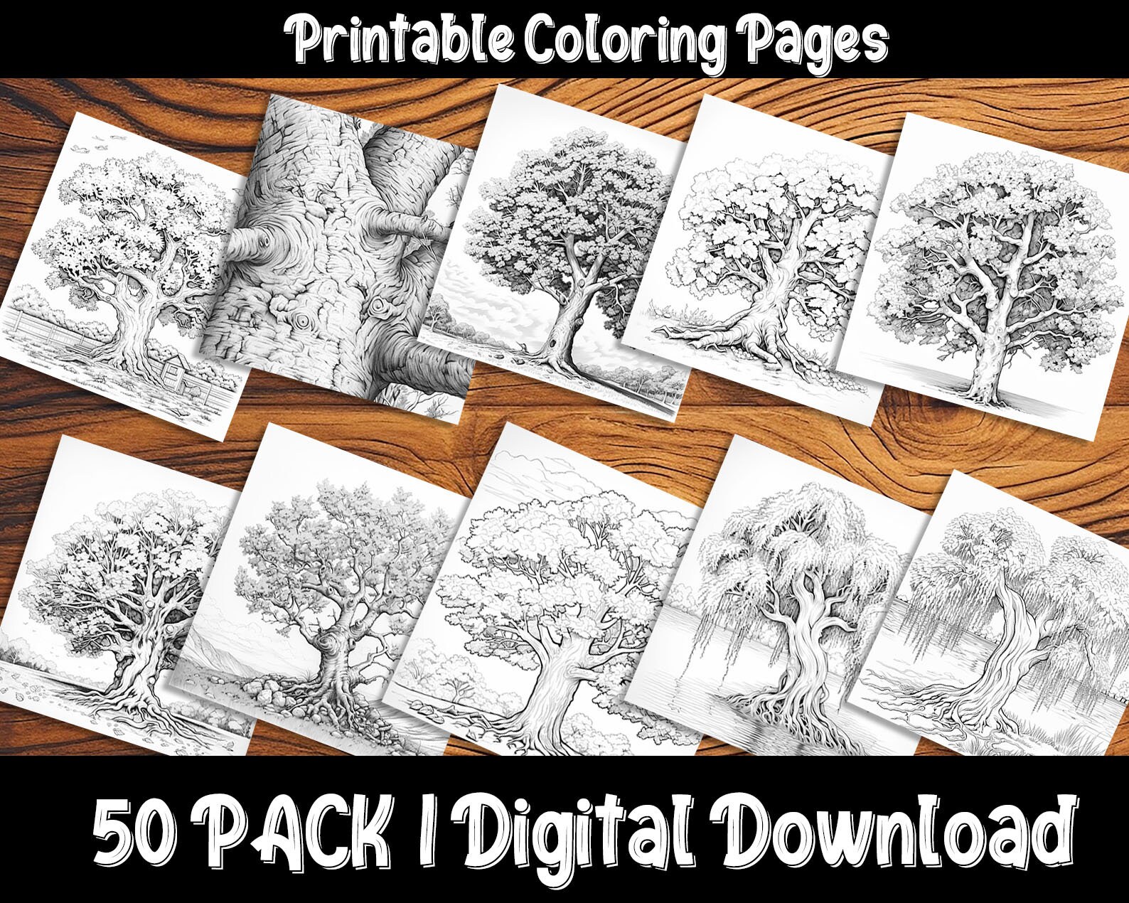 Trees Coloring Pages: Explore the Beauty of Nature With Our Fun and ...