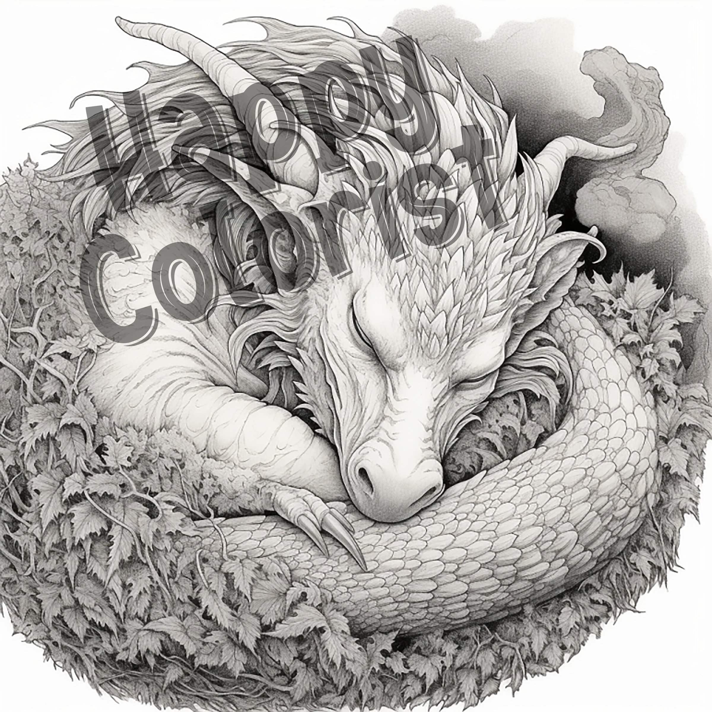 Magical Dragon Coloring Pages: Journey Into a Fantasy World of Fire ...