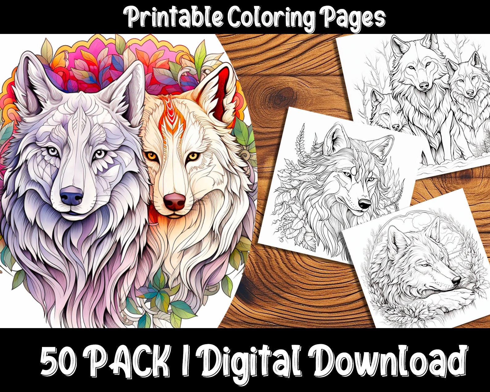 Enthralling Wolves Coloring Pages: Engage in a Creative Journey With ...