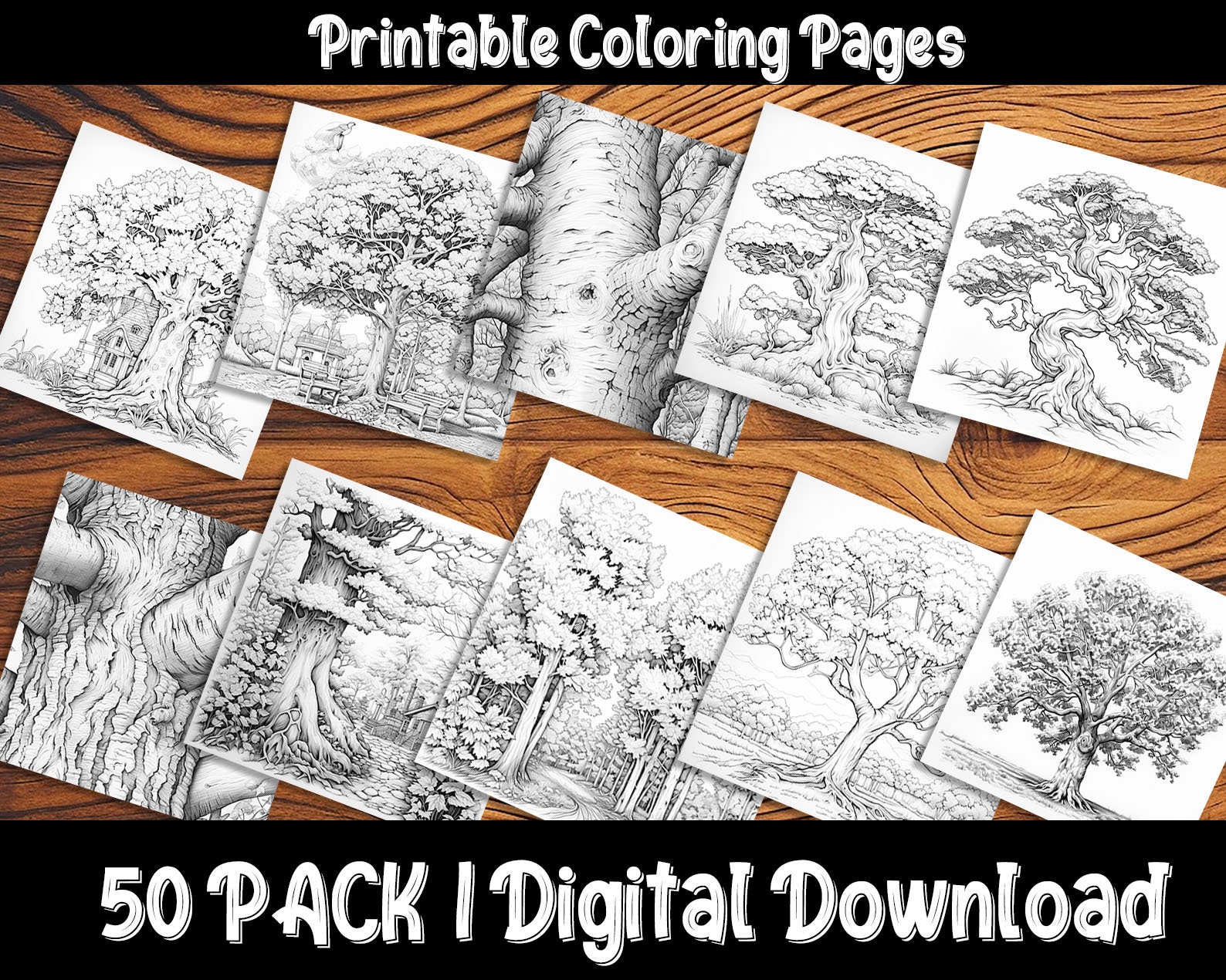 Trees Coloring Pages: Explore the Beauty of Nature With Our Fun and ...