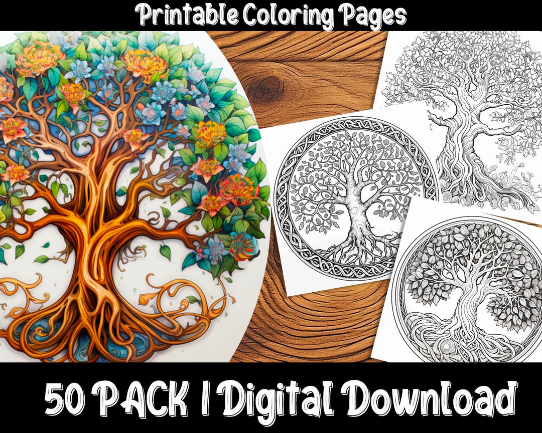 Fun Tree of Life Coloring Sheets: Color and Learn About Nature's Magic ...