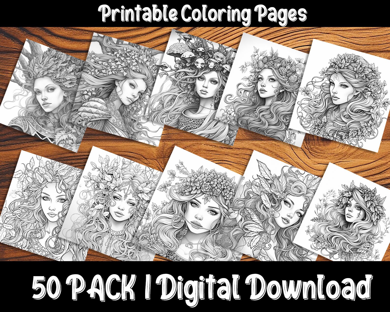 Enchanting Tree Spirit Coloring Pages: Mystical Forest Adventure for ...