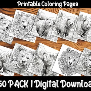 Adorable Bear Coloring Pages: Fun and Relaxing Activity for Kids and ...