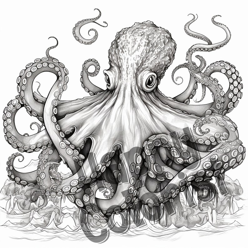 Underwater Adventure: Octopus Coloring Pages for Kids and Adults - Dive ...