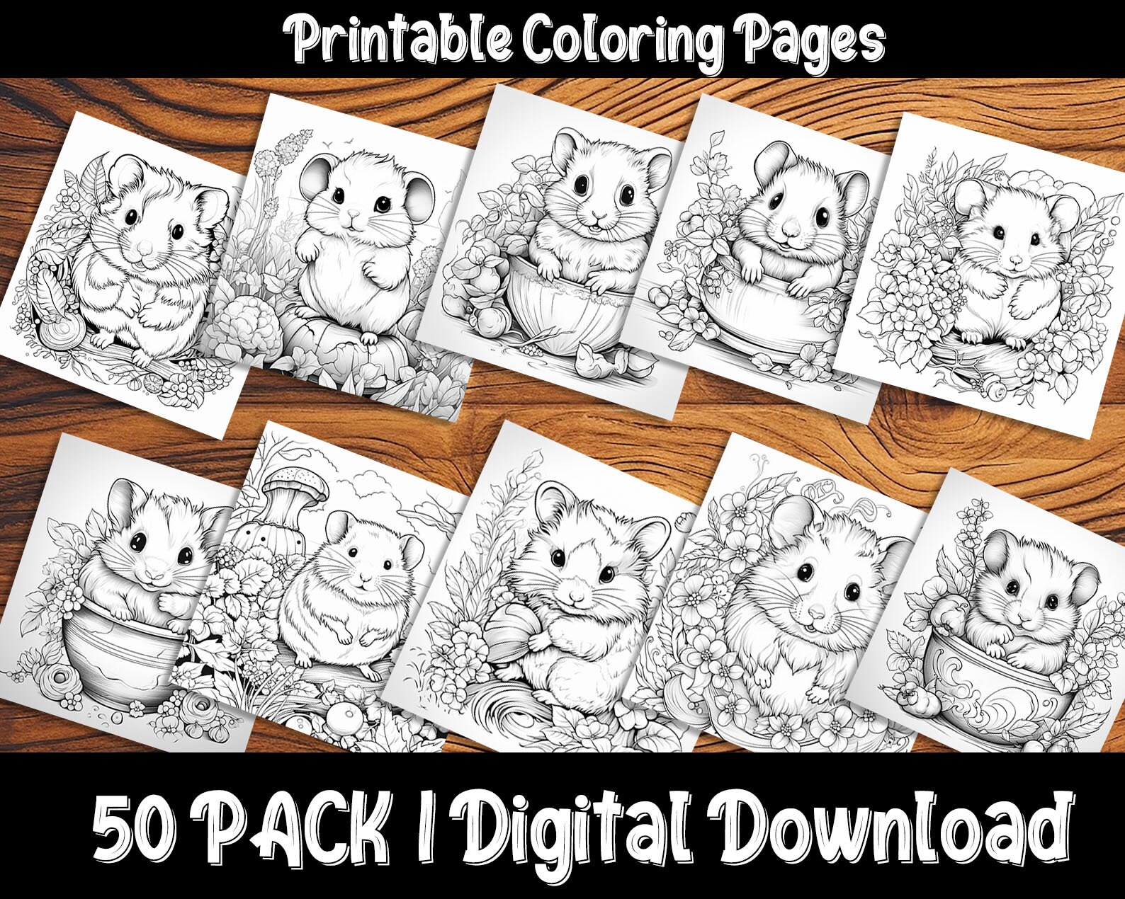 Hamster Coloring Pages: Dive Into the Cute World of Hamsters With Our ...