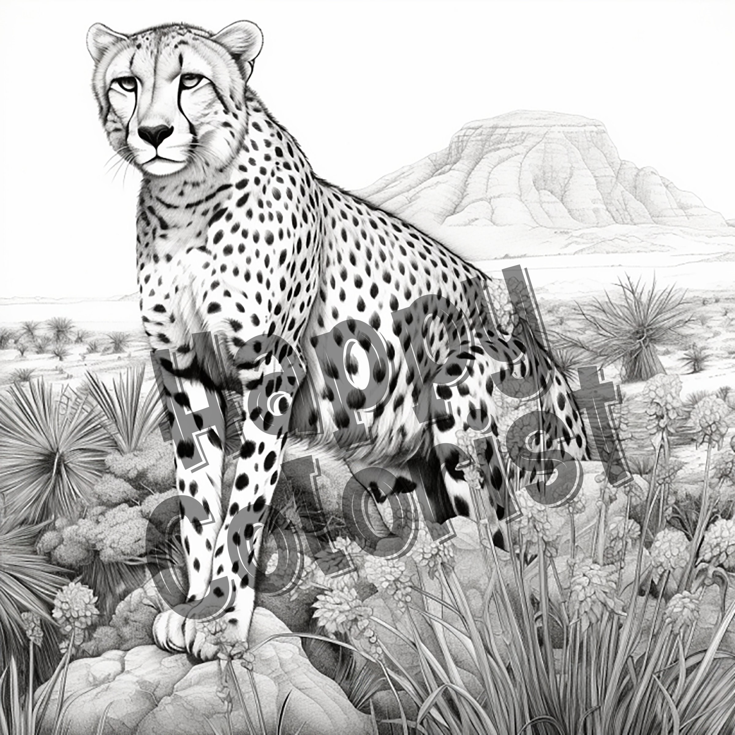 Cheetah Coloring Pages: Engaging and Relaxing Activity for All Ages ...