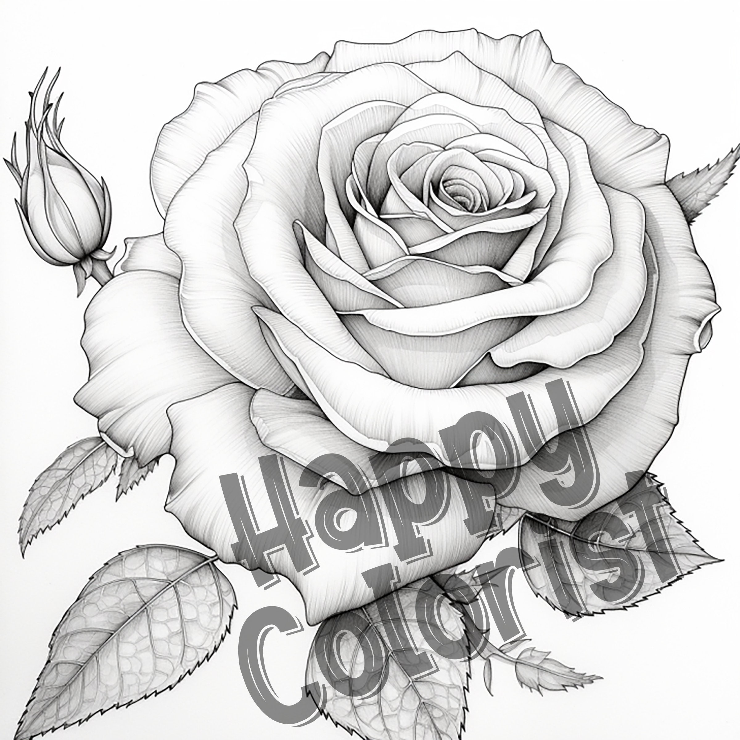 Roses Coloring Pages: Unleash Your Creativity With Our Beautiful, Hand ...