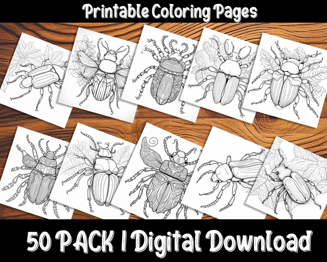 Beetle Coloring Pages: Engaging and Relaxing Activity for All Ages ...
