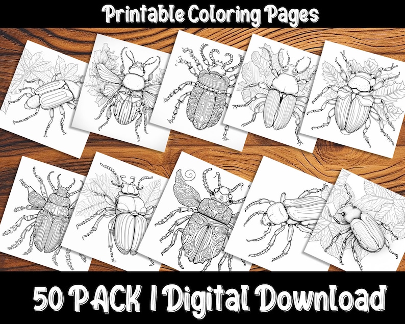 Beetle Coloring Pages: Engaging and Relaxing Activity for All Ages ...